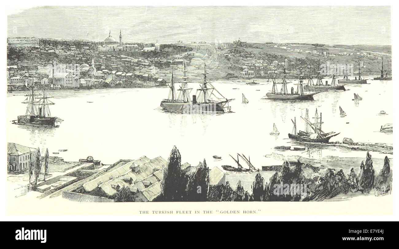 An 1895 illustration from Spry’s work showing the Turkish fleet in the ...