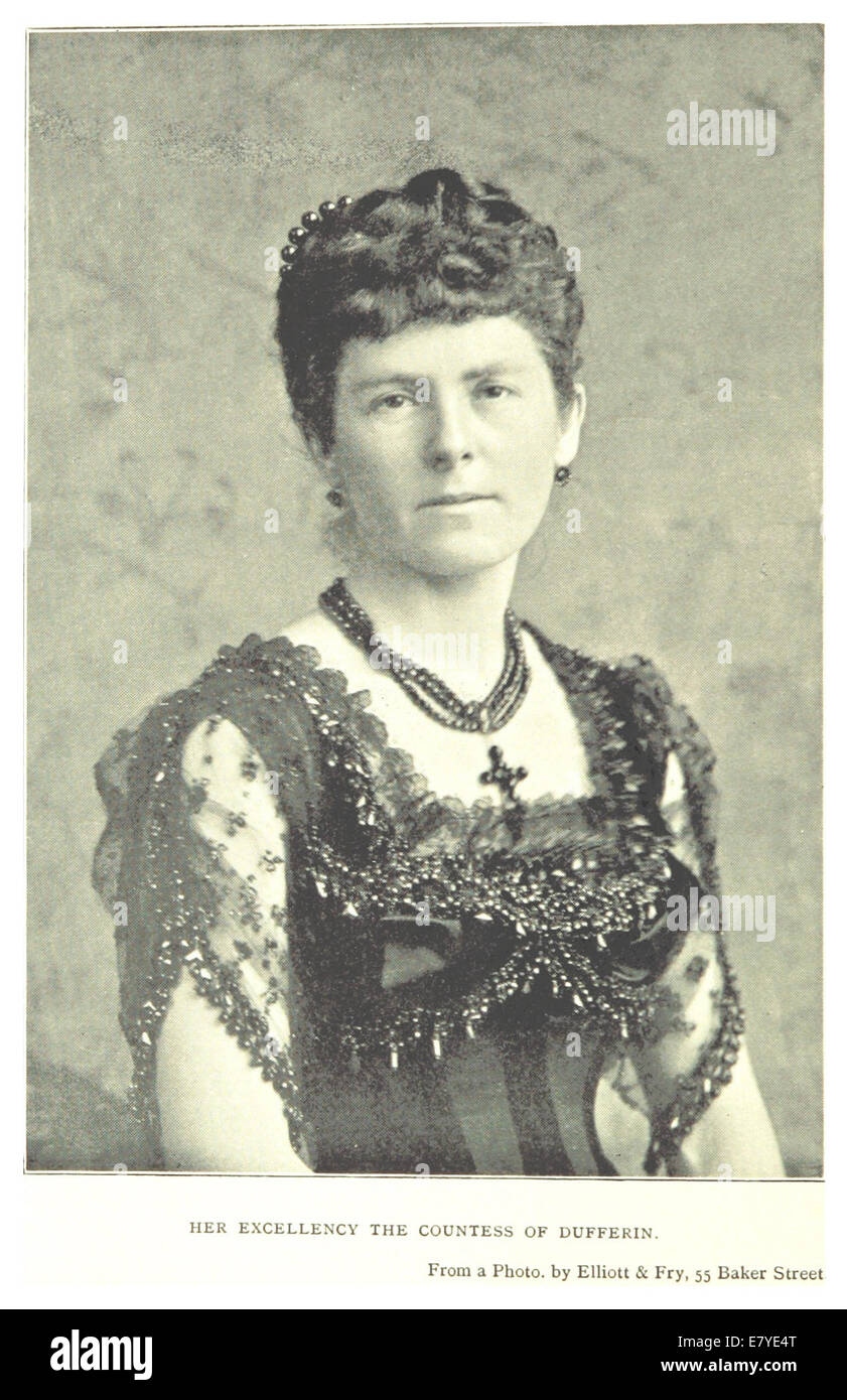 This 1895 illustration by Spry depicts the Countess of Dufferin ...