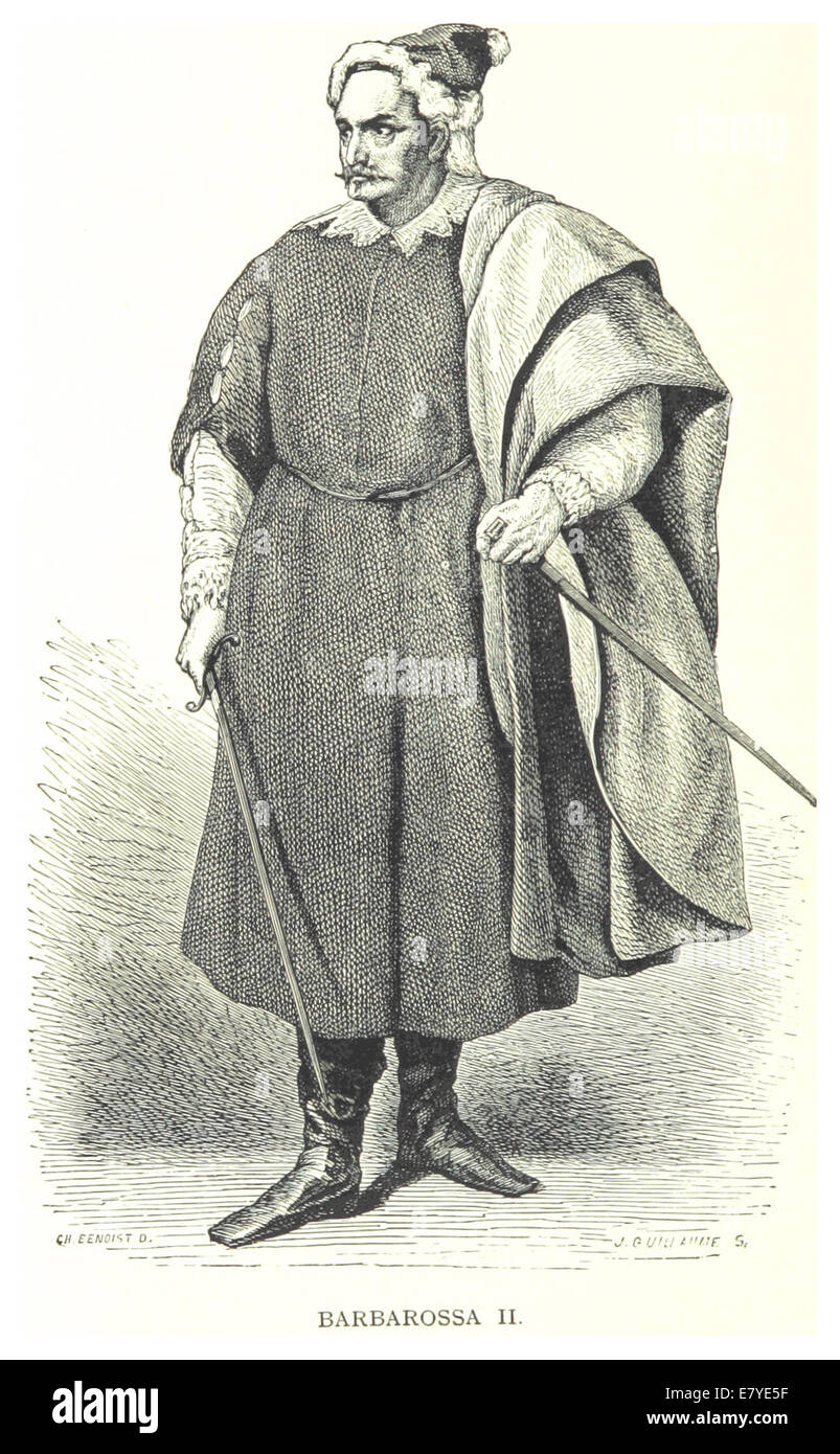 A 1895 illustration of the *Barbarossa II*, a ship that was notable in ...