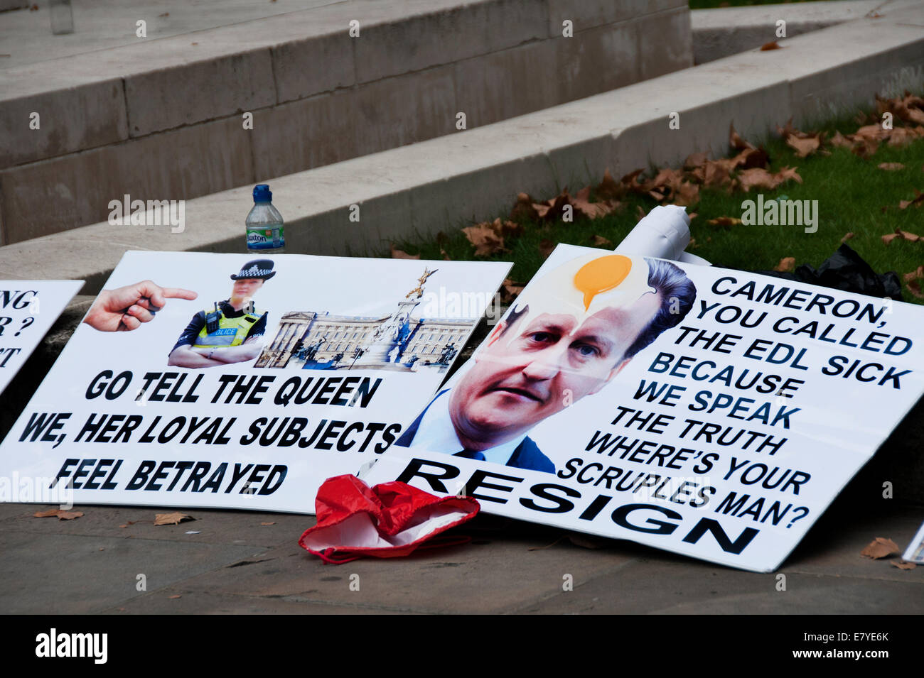 EDL English Defence League protest in Central London sept 2014 Stock ...
