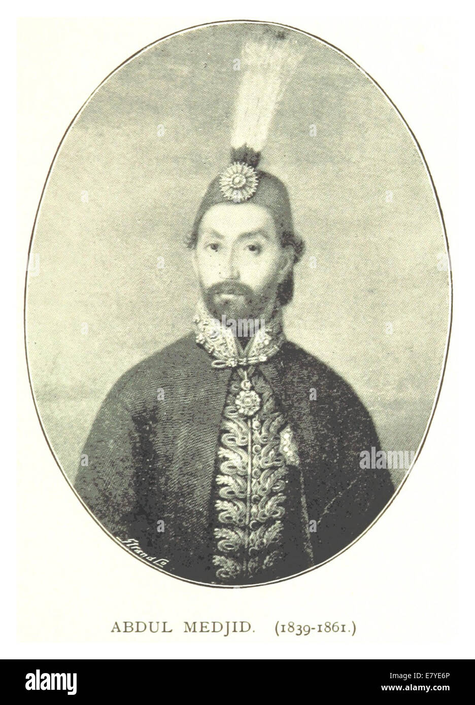 This 1895 illustration by Spry portrays Abdul Medjid I, the 31st Sultan ...