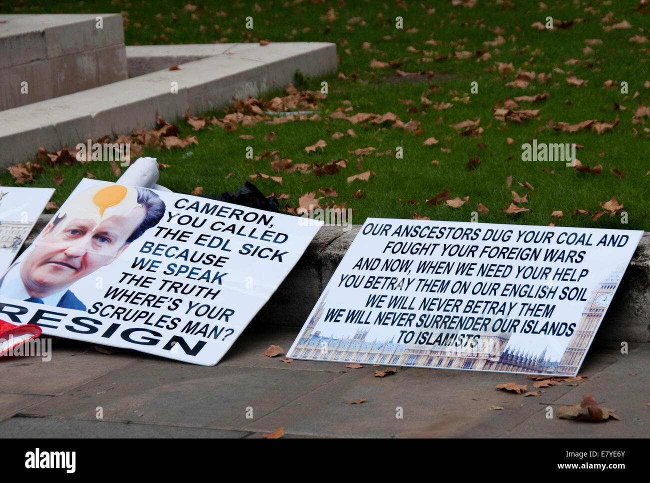 EDL English Defence League protest in Central London sept 2014 Stock ...