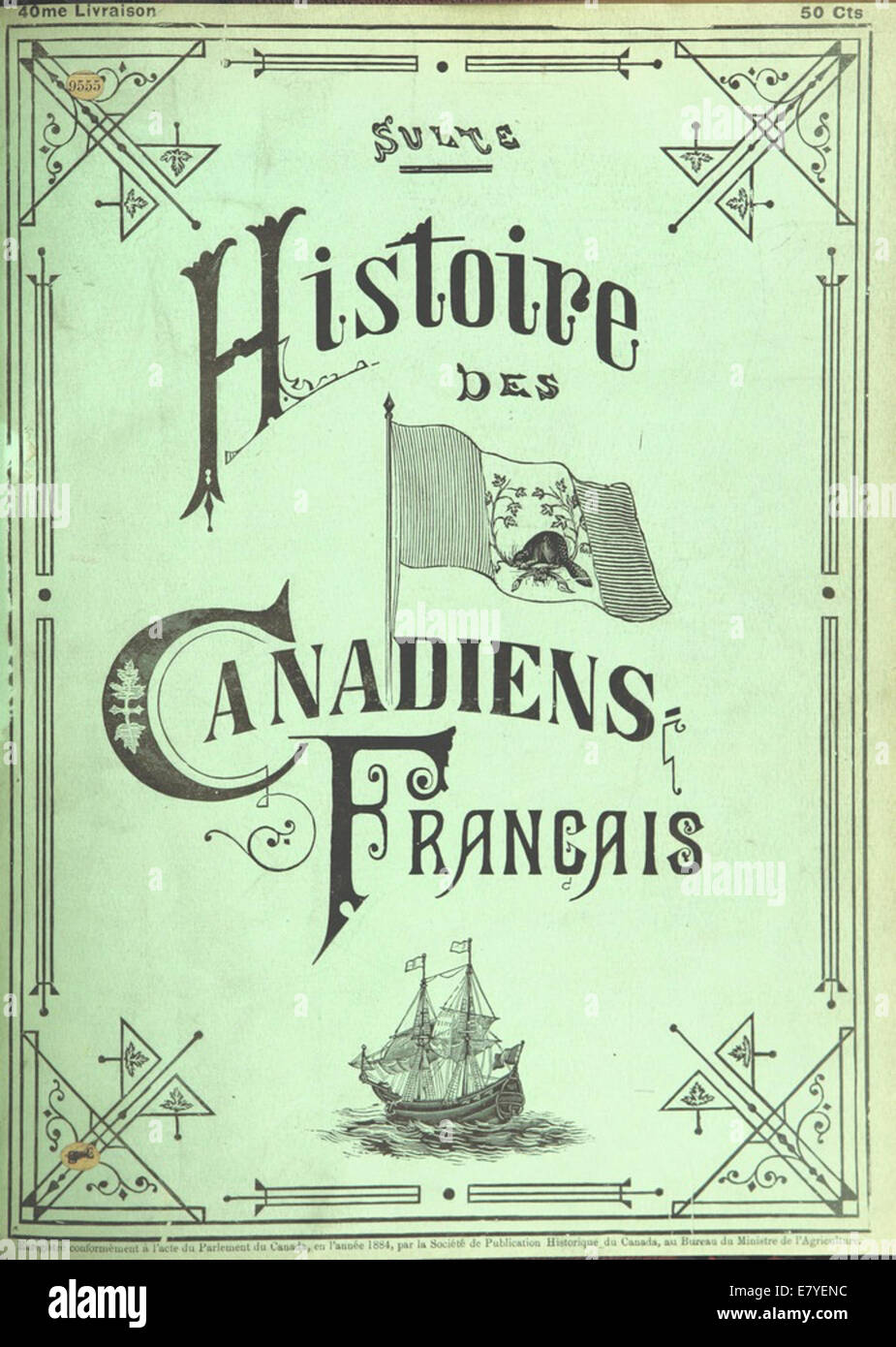 This 1882 illustration by Sulte provides a title page design for a ...