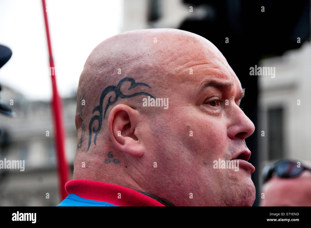 EDL English Defence League protest in Central London sept 2014 Stock ...