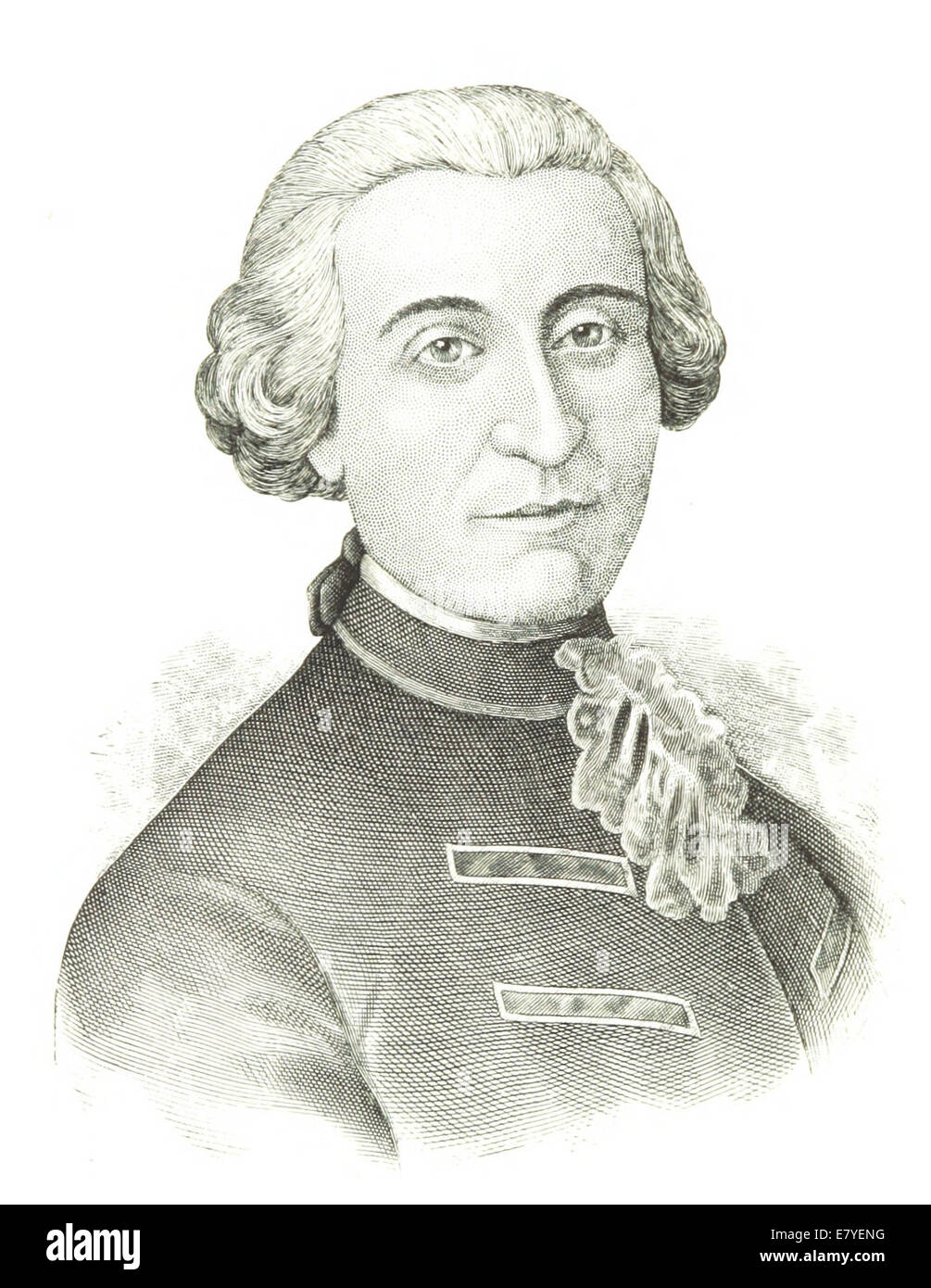 An 1882 illustration depicting Michel Marquis de Chartier de Lotbin ...