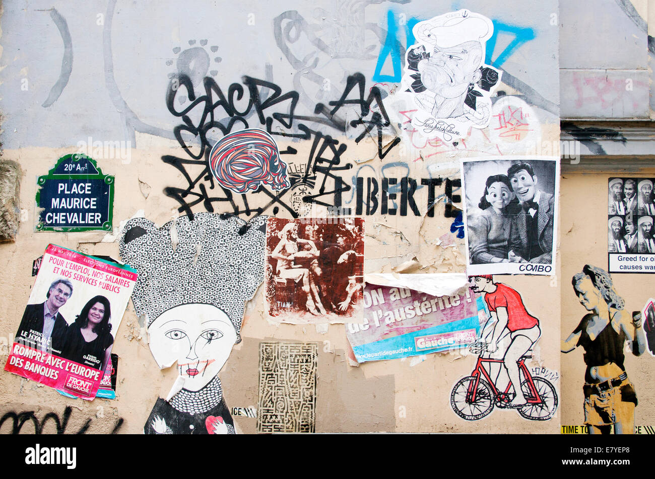 Graffiti wall paris hi-res stock photography and images - Alamy