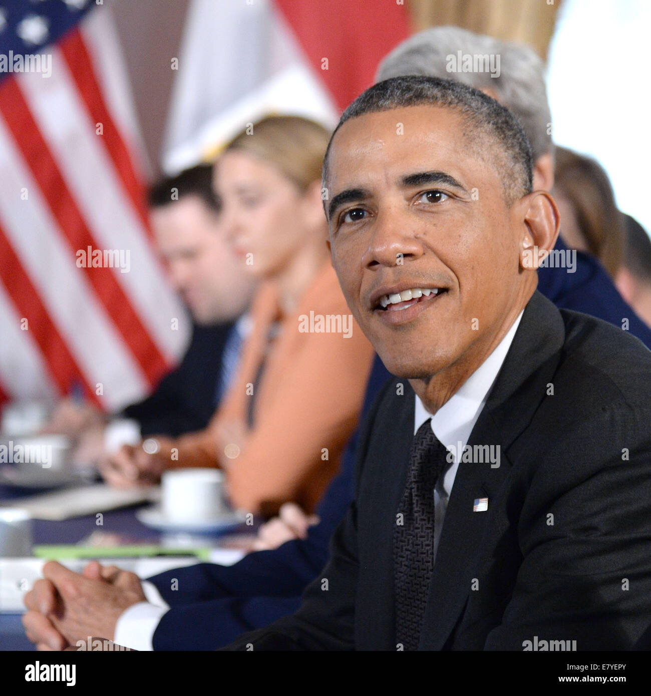 New York, USA. 25th Sep, 2014. US President Barack Obama during a ...