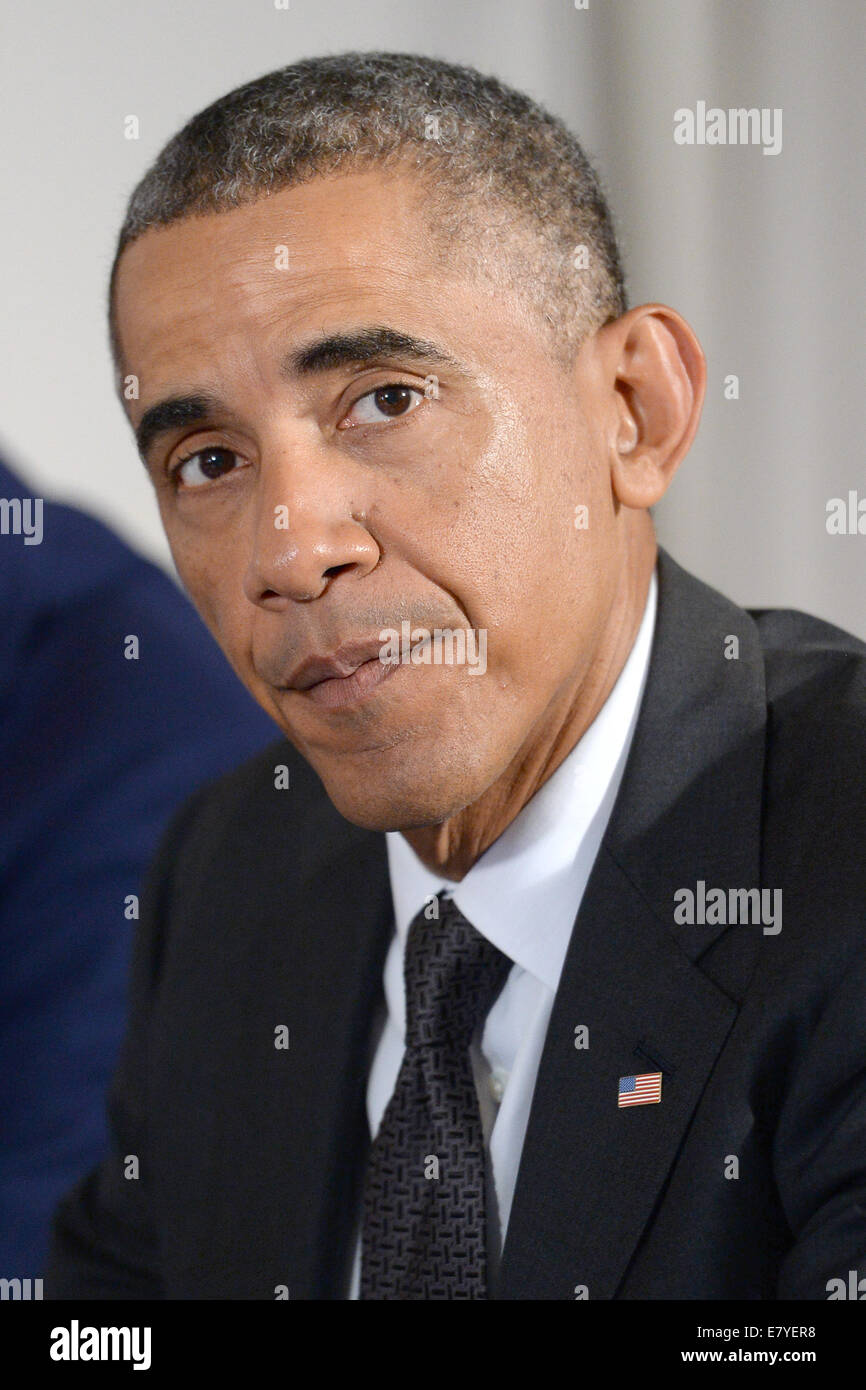New York, USA. 25th Sep, 2014. US President Barack Obama during a ...