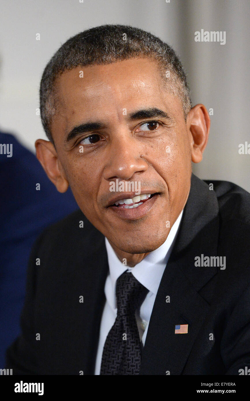 New York, USA. 25th Sep, 2014. US President Barack Obama during a ...