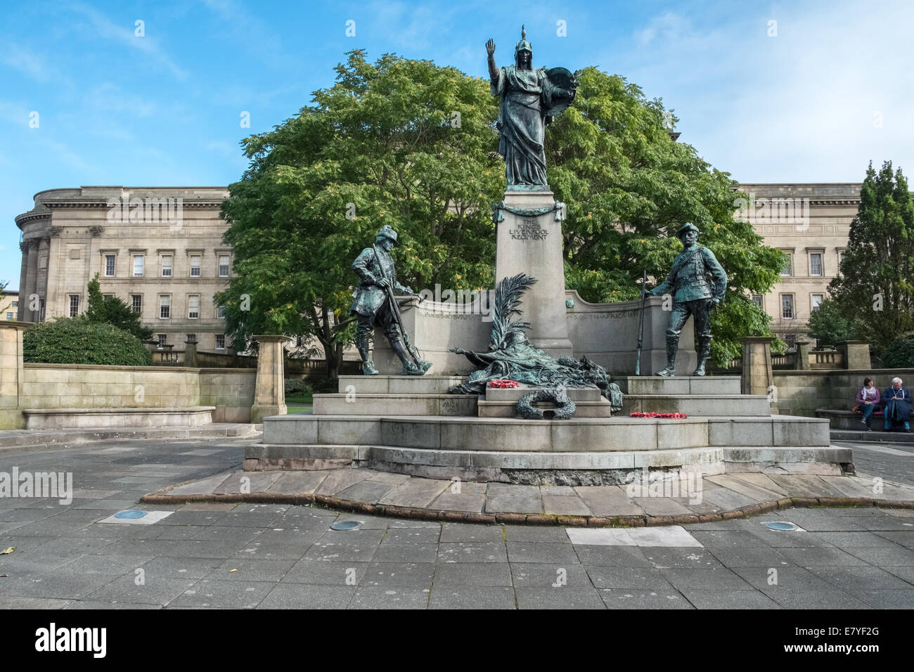 Kings Regiment memorial, located in St Johns Gardens, Liverpool ...