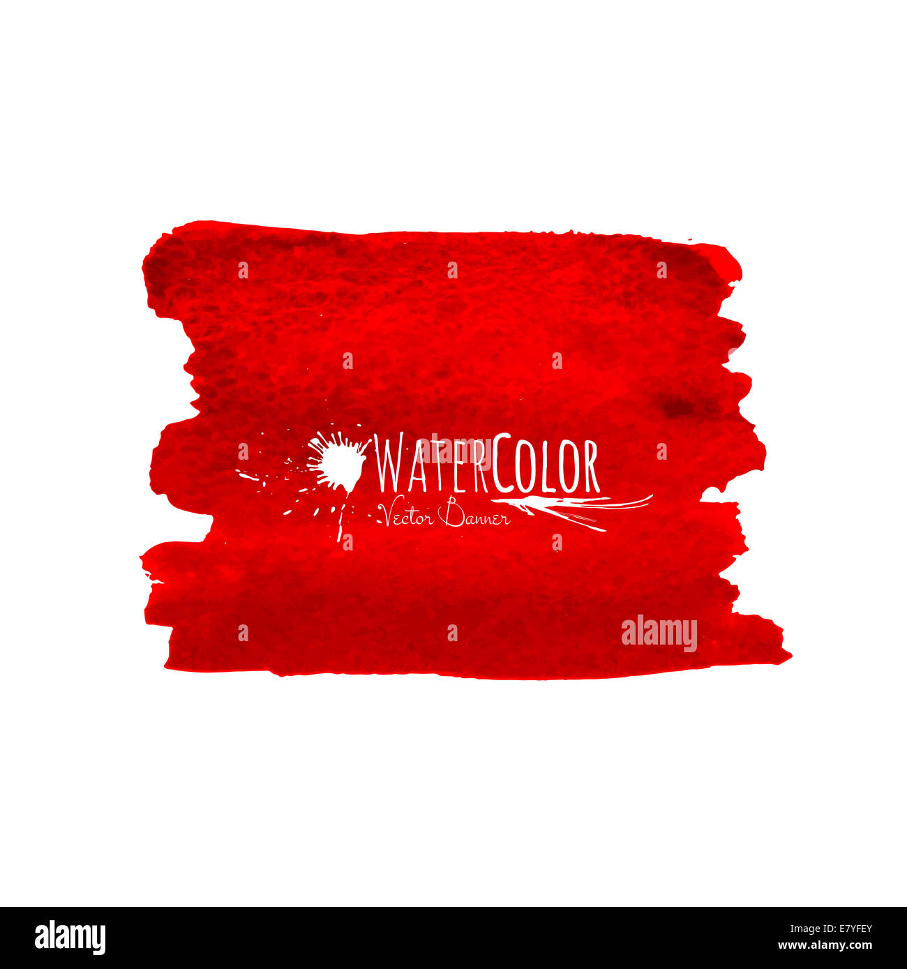 Bright red banner isolated on white background Stock Photo - Alamy