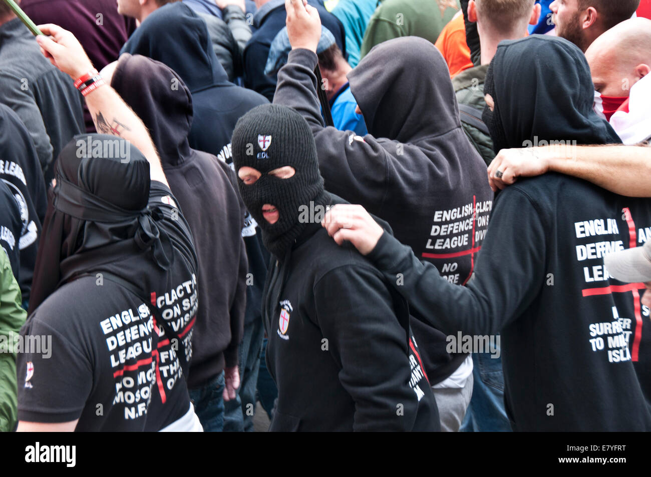 Masked edl protester hi-res stock photography and images - Alamy