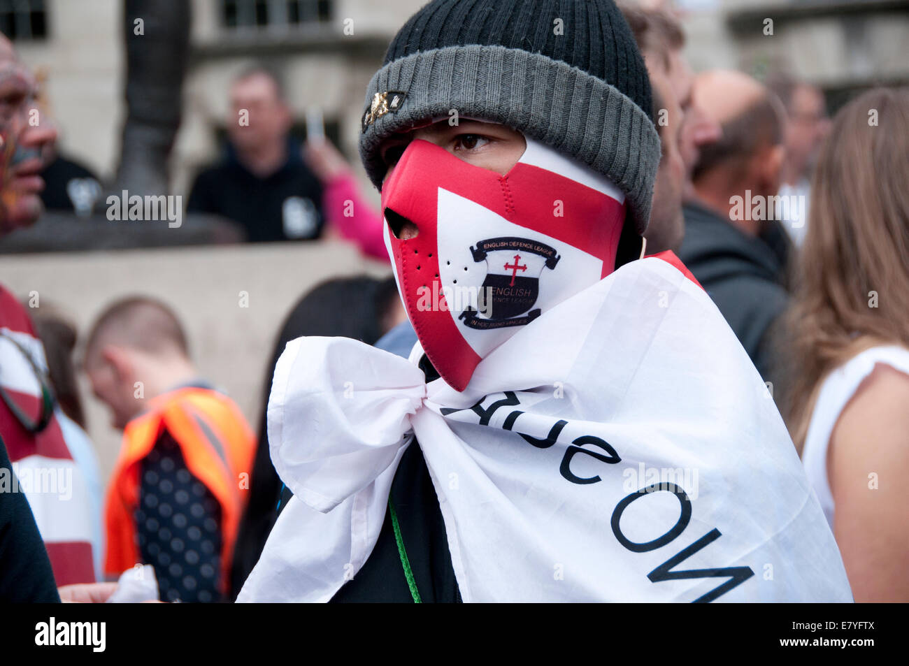 EDL English Defence League protest in Central London sept 2014 Stock ...
