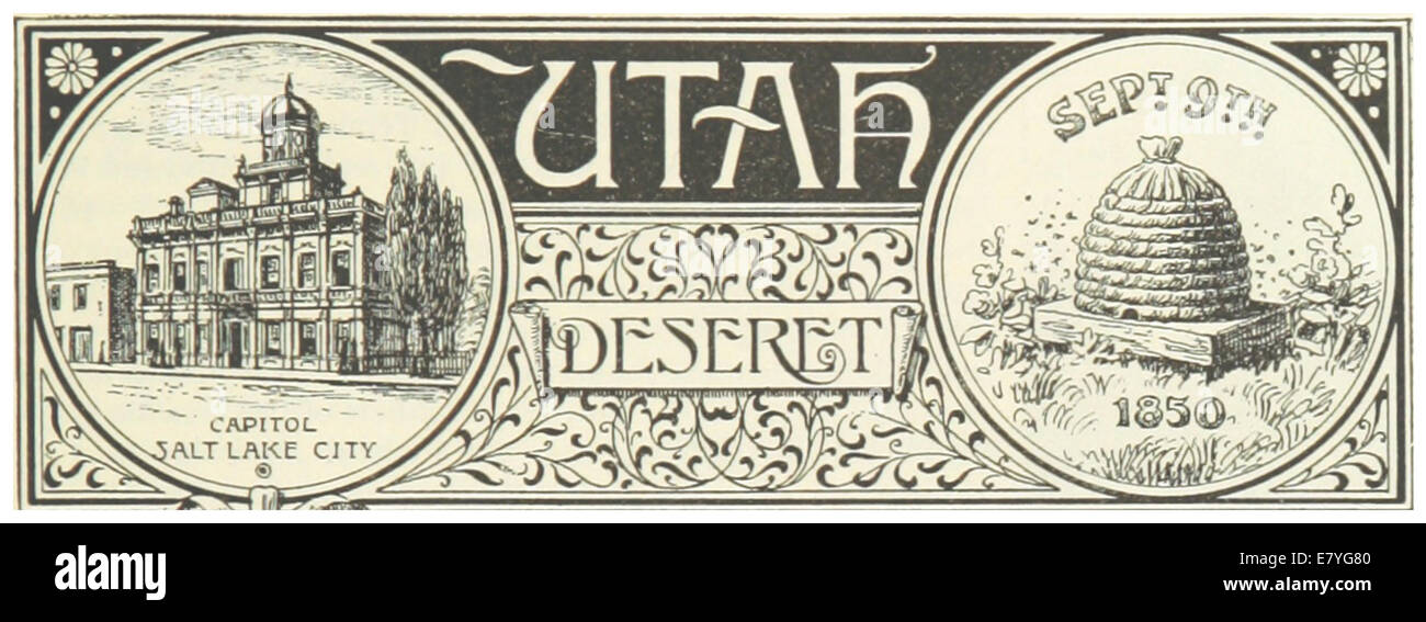 This 1891 illustration by US-UT depicts the former State of Deseret, an ...
