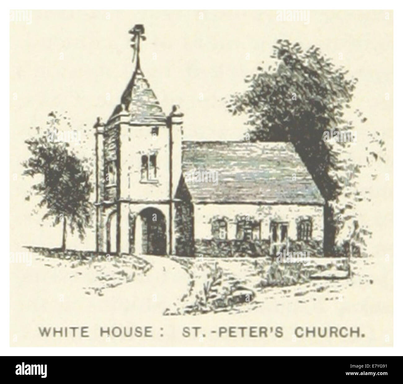 White church map hi-res stock photography and images - Alamy