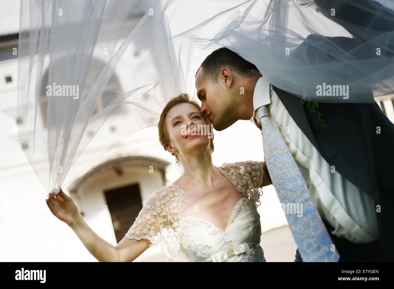 Bride girl kiss hi-res stock photography and images - Alamy