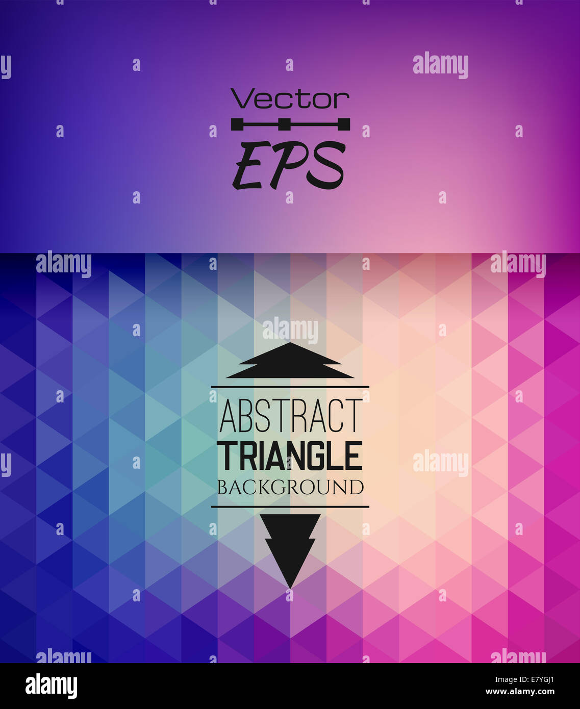 Retro mosaic pattern of geometric triangle shapes Stock Photo - Alamy