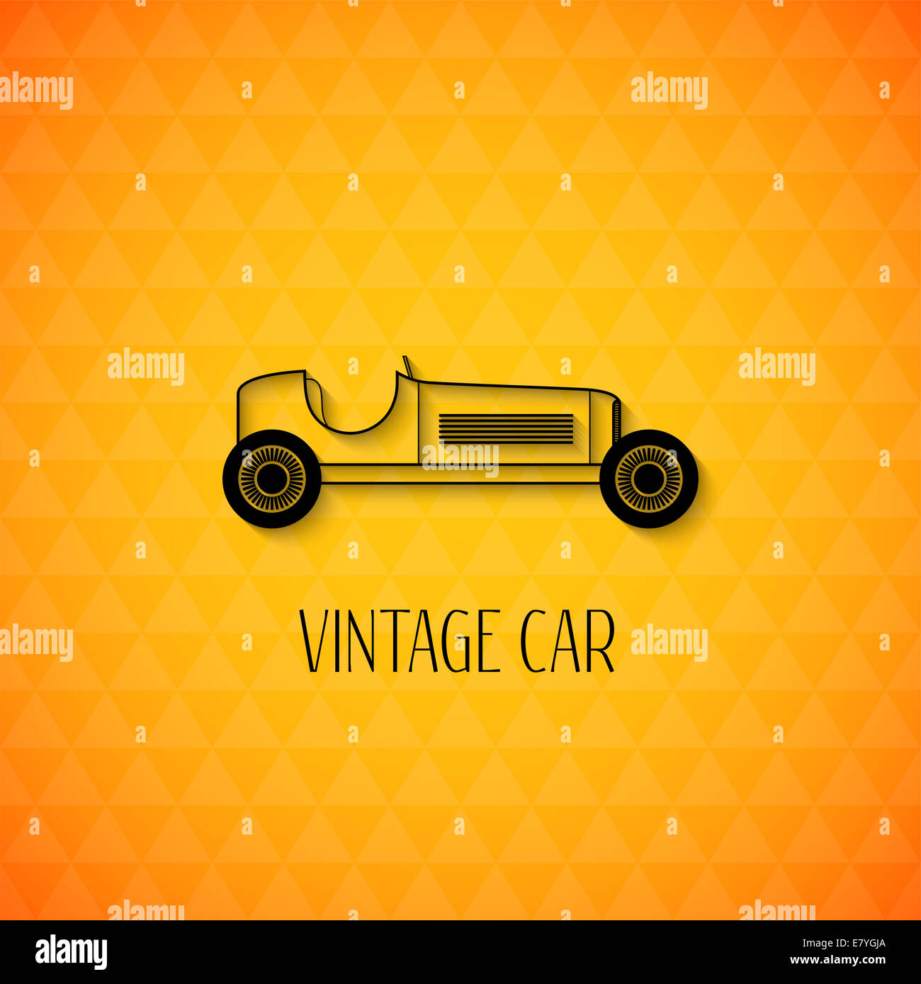 Retro sport racing car, vintage outline style Stock Photo - Alamy