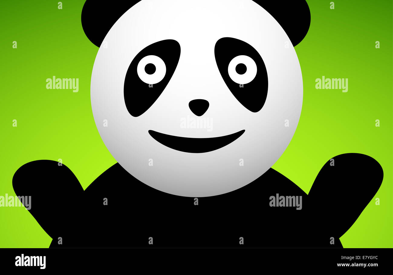 Panda cartoon character Stock Photo - Alamy