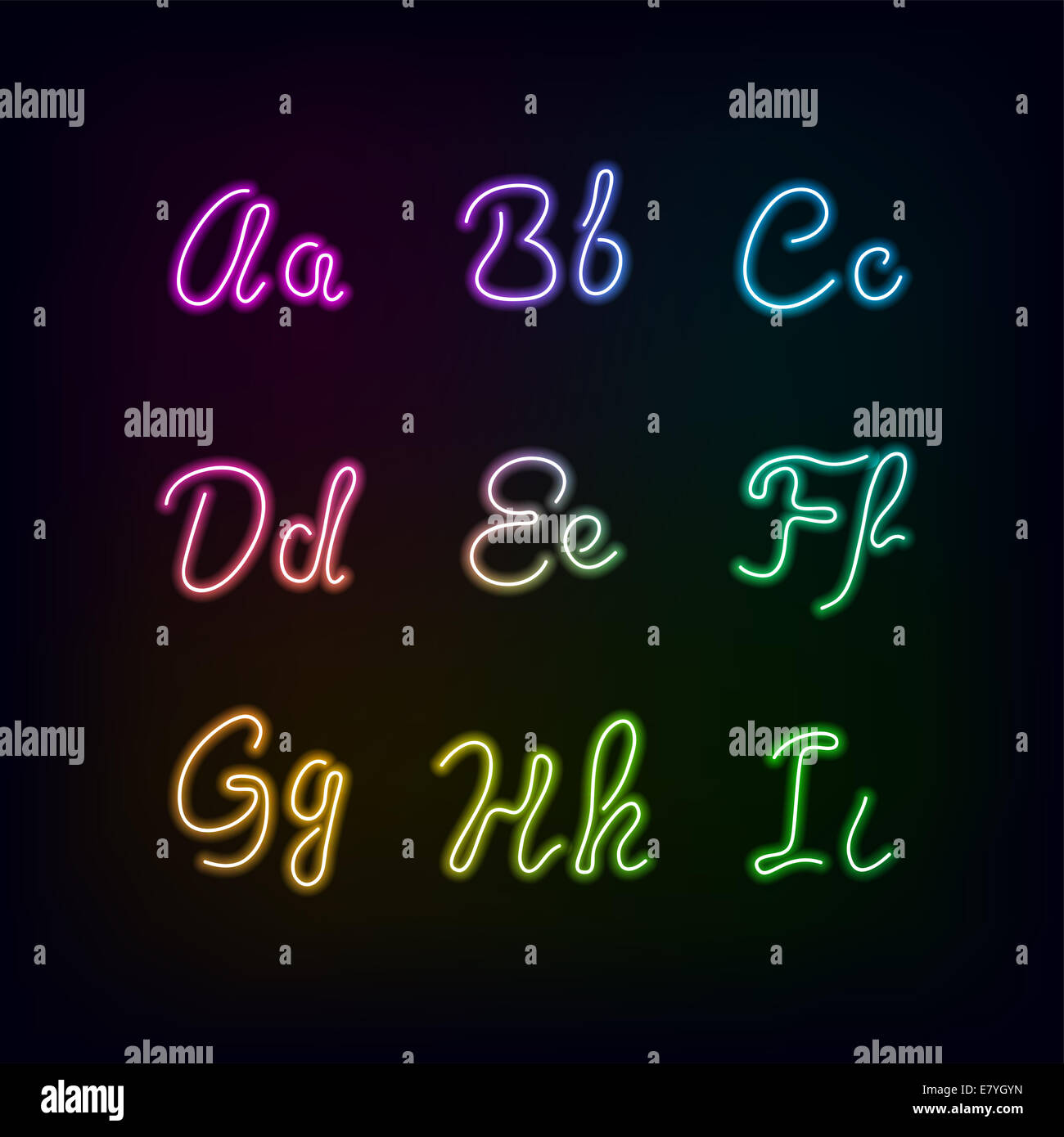 Cursive alphabet hi-res stock photography and images - Alamy