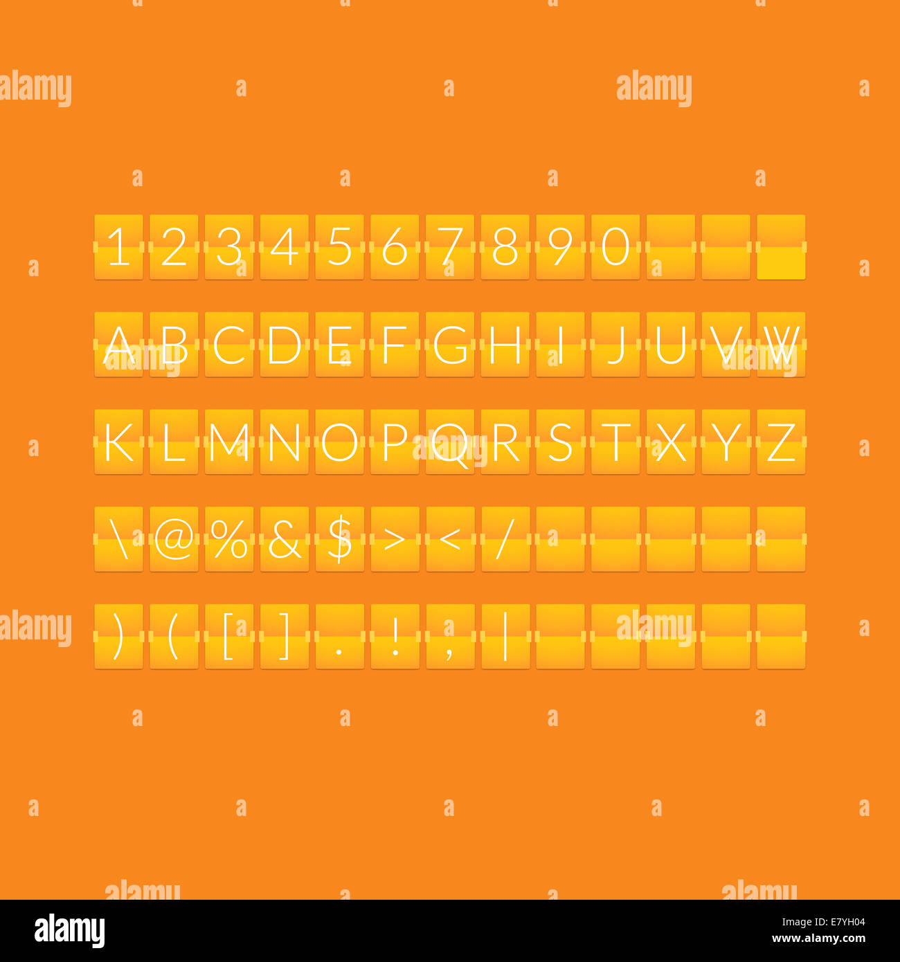 Flat orange paper countdown timer Stock Photo - Alamy