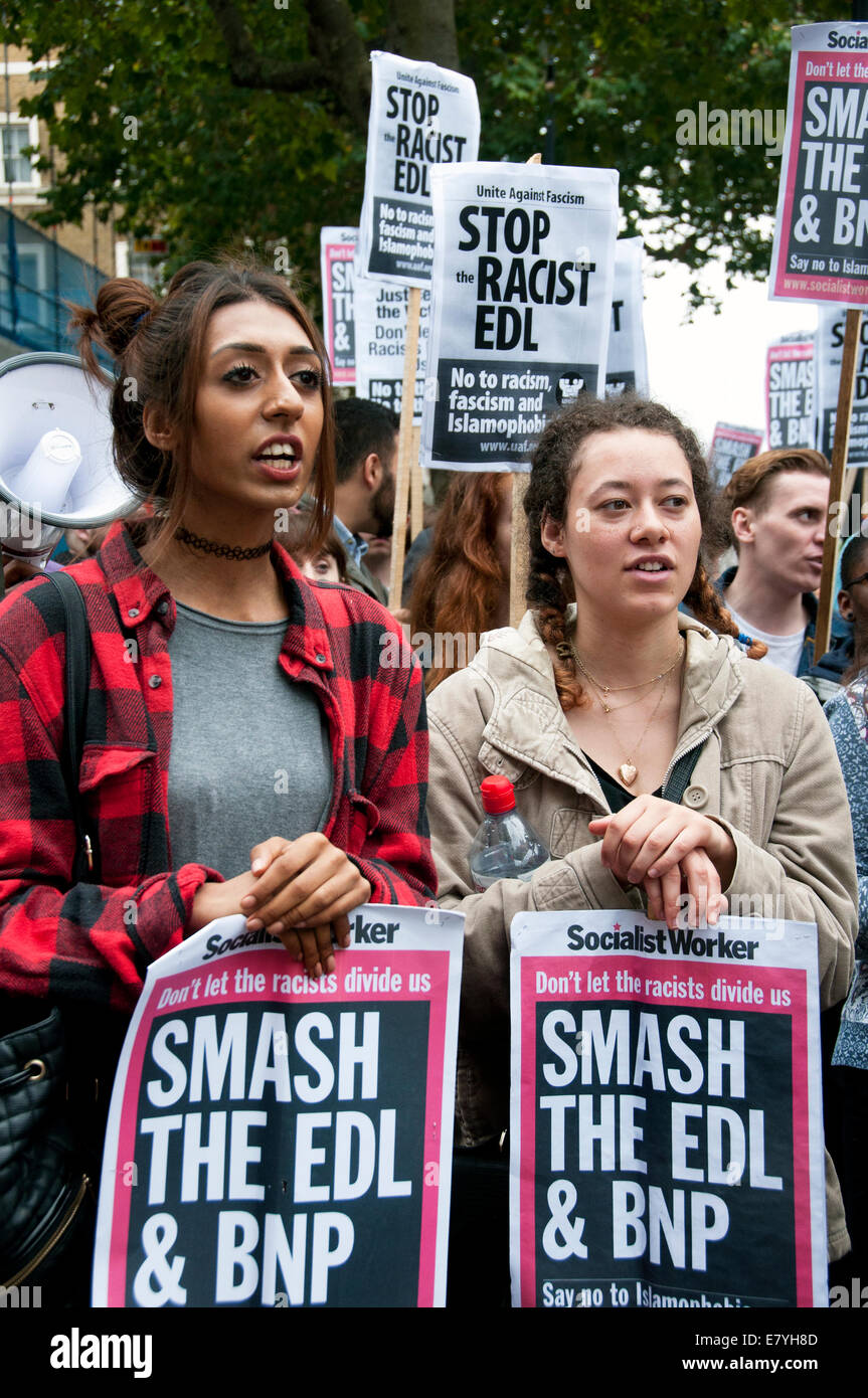 EDL English Defence League protest in Central London sept 2014 Stock ...