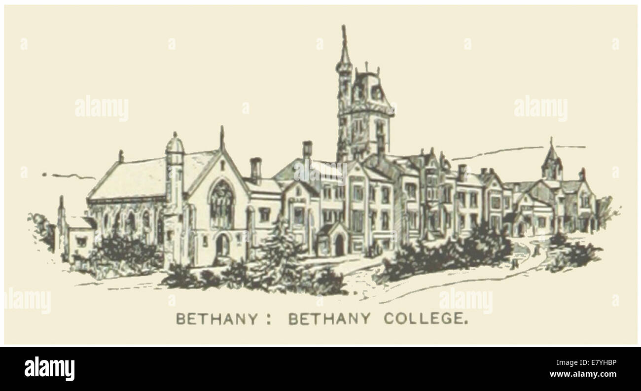 Illustration from US-WV (1891) depicting Bethany College, located in ...