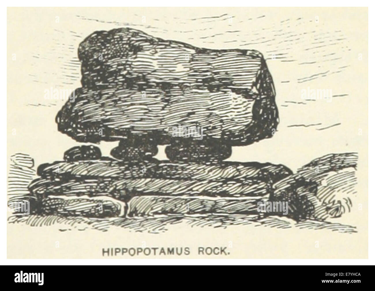 This 1891 map depicts Hippo Rock in Wyoming, showcasing the geological ...