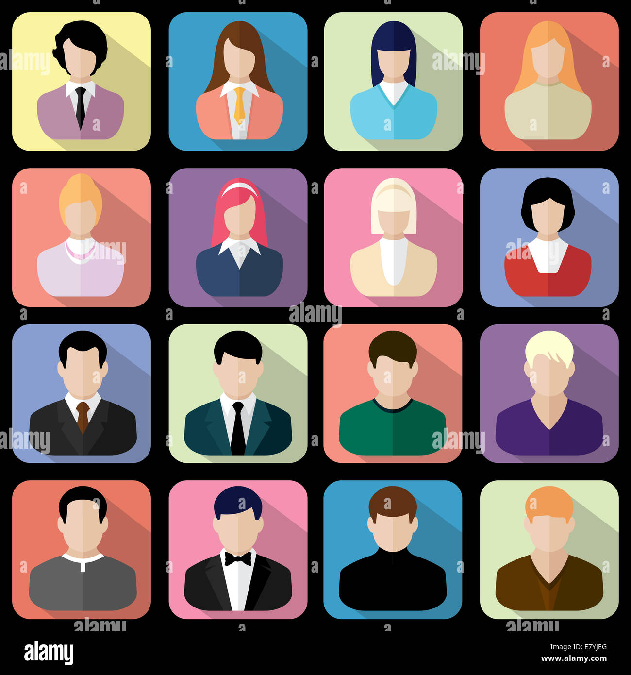 Users icon vector black on white background Stock Photo - Alamy