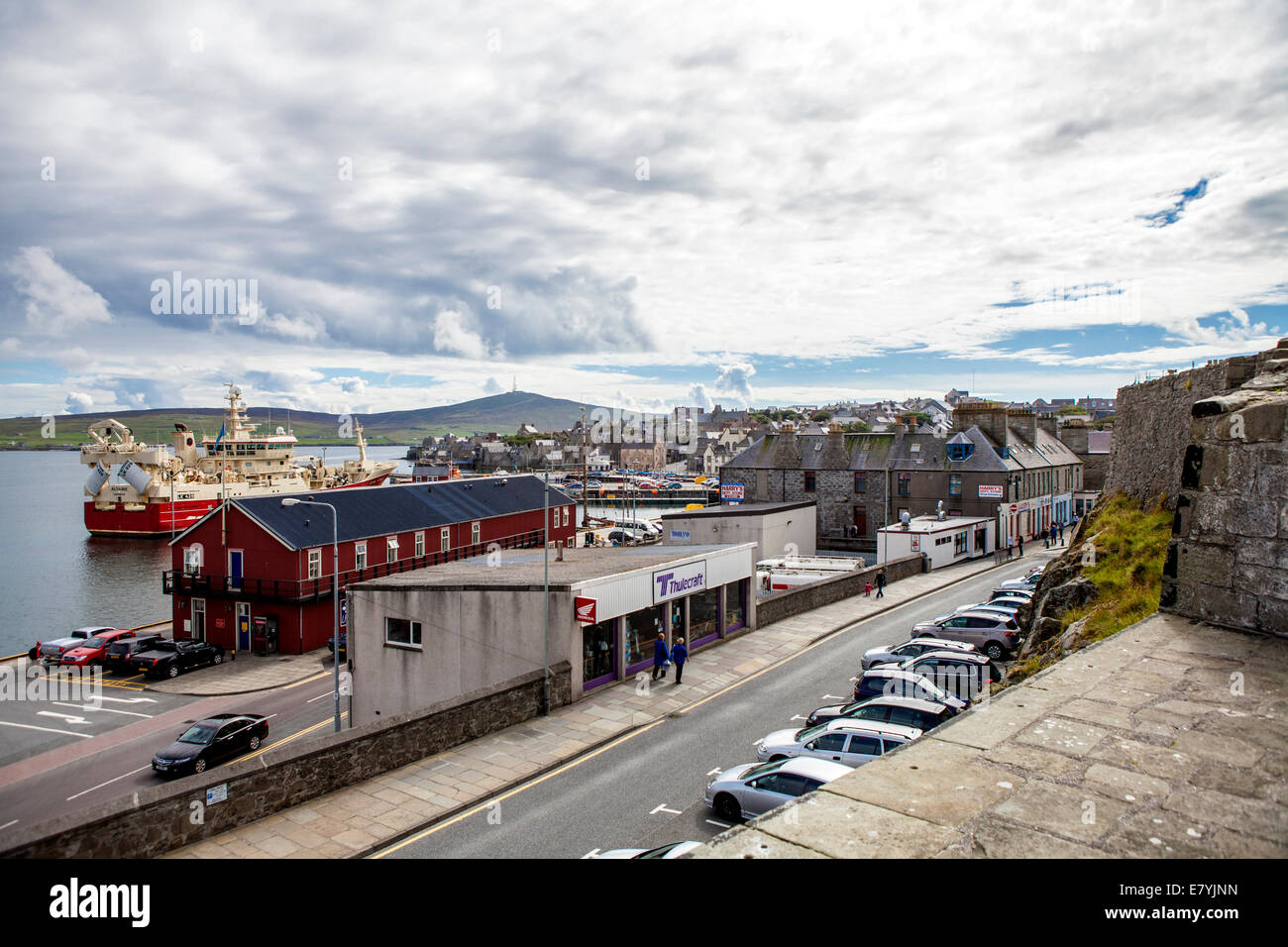 Lerwick, Shetland, Scotland, United Kingdom. View of the old city of ...