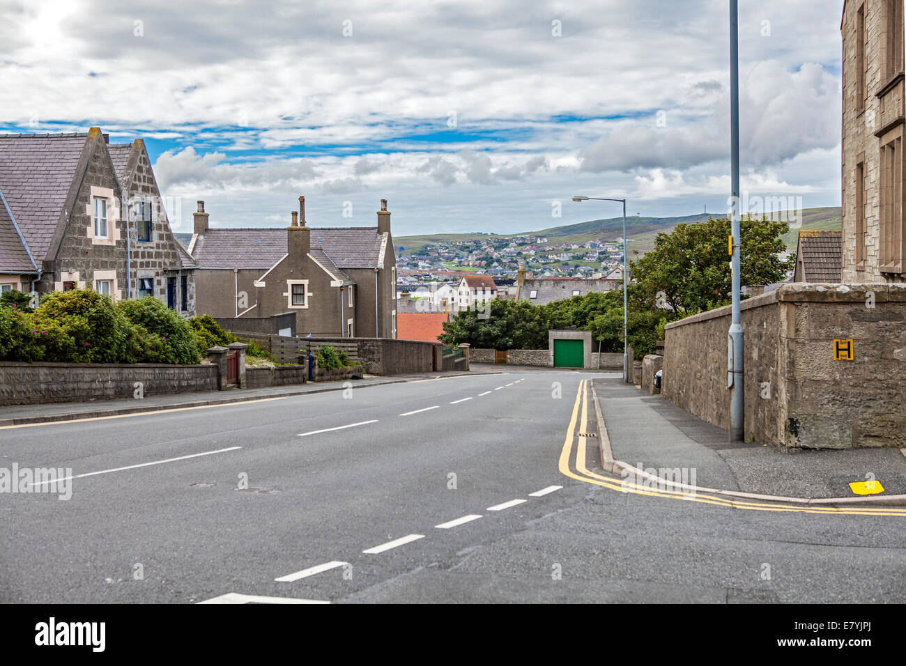 Lerwick, Shetland, Scotland, United Kingdom. Street View of the old ...