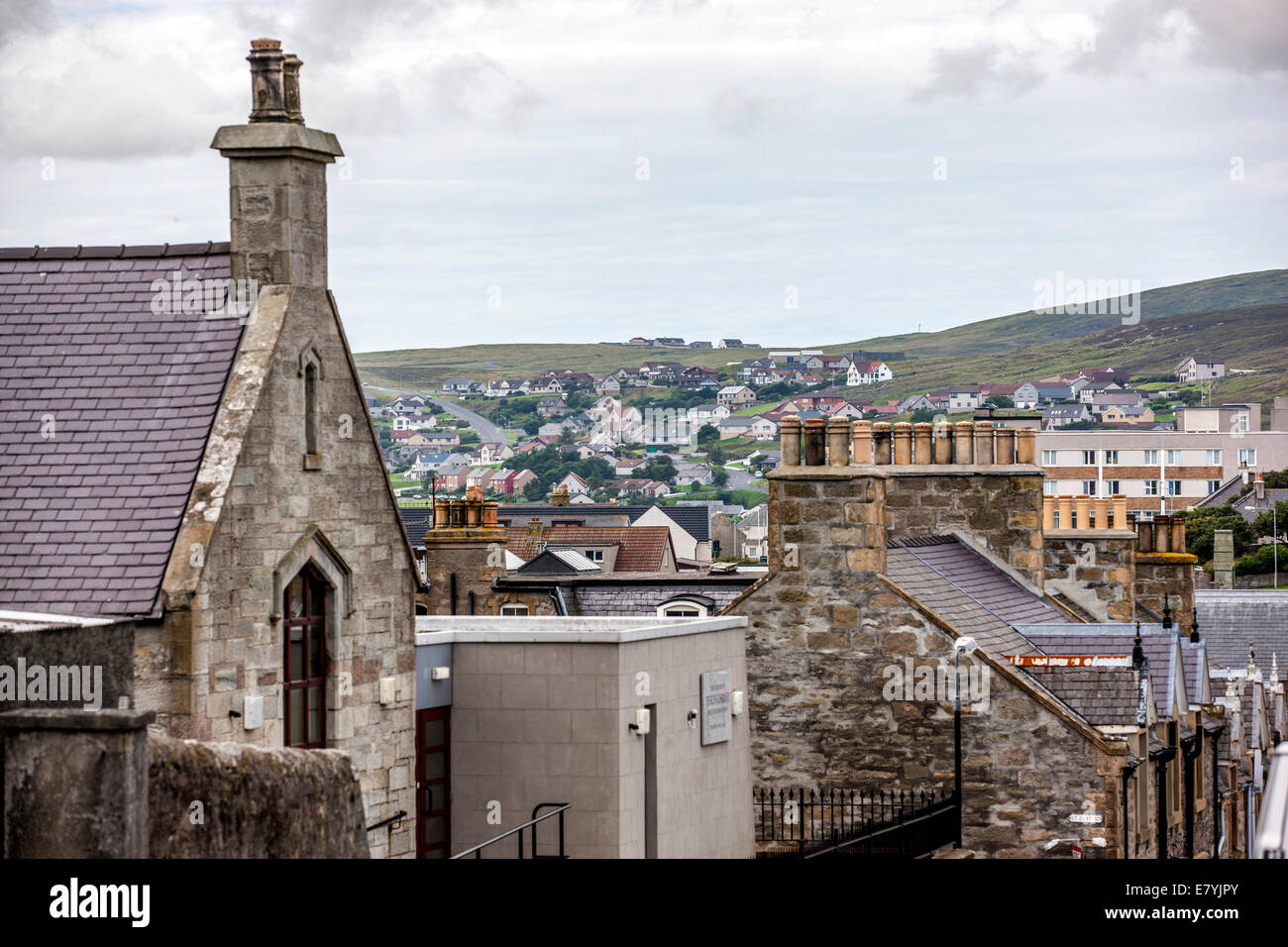 Lerwick, Shetland, Scotland, United Kingdom.View of Old Lerwick in ...