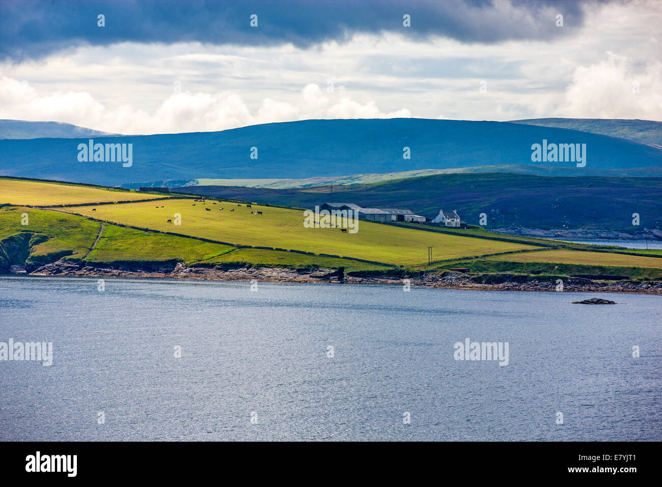 Beautiful landscape of the Mainland Island on Shetland Islands in ...