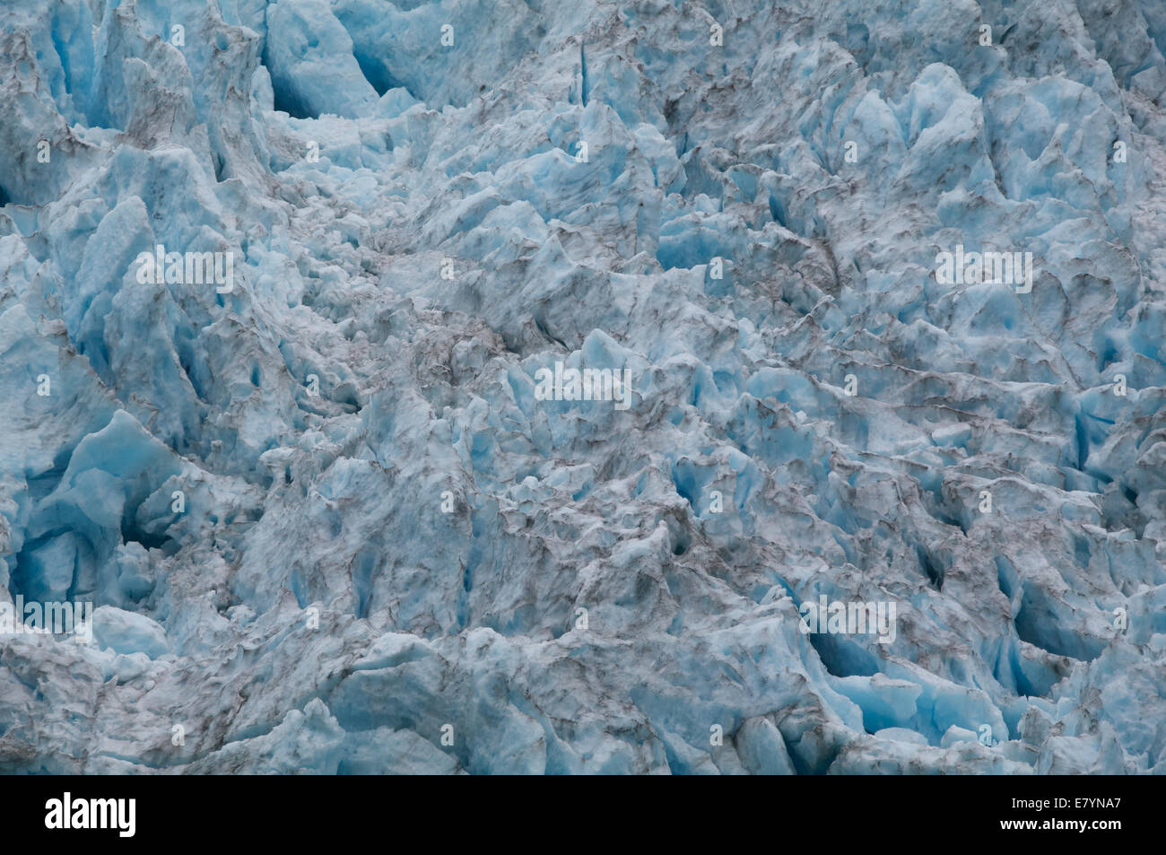 A close-up of the rough pattern of ice on Northwestern Glacier in Kenai ...