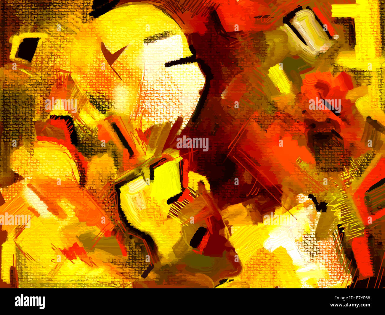 original hand draw abstract digital painting composition Stock Photo ...