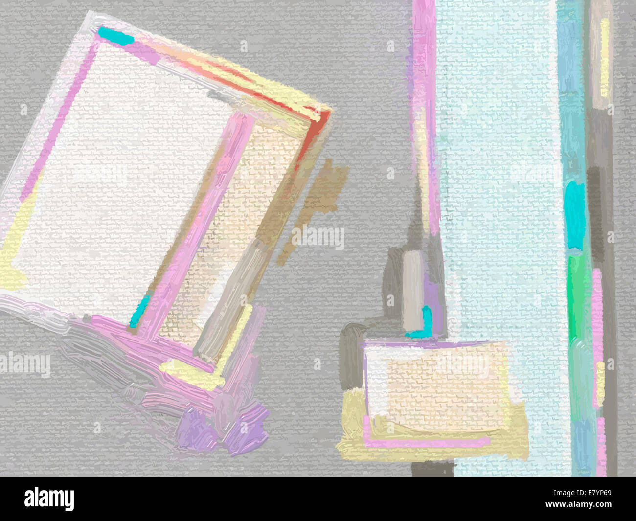 original hand draw abstract digital painting composition Stock Photo ...