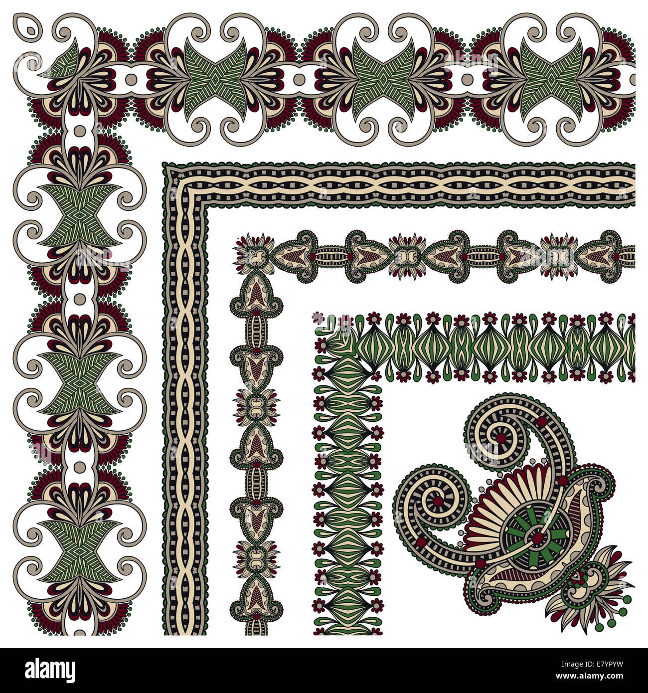 floral vintage frame design. Vector set Stock Photo - Alamy