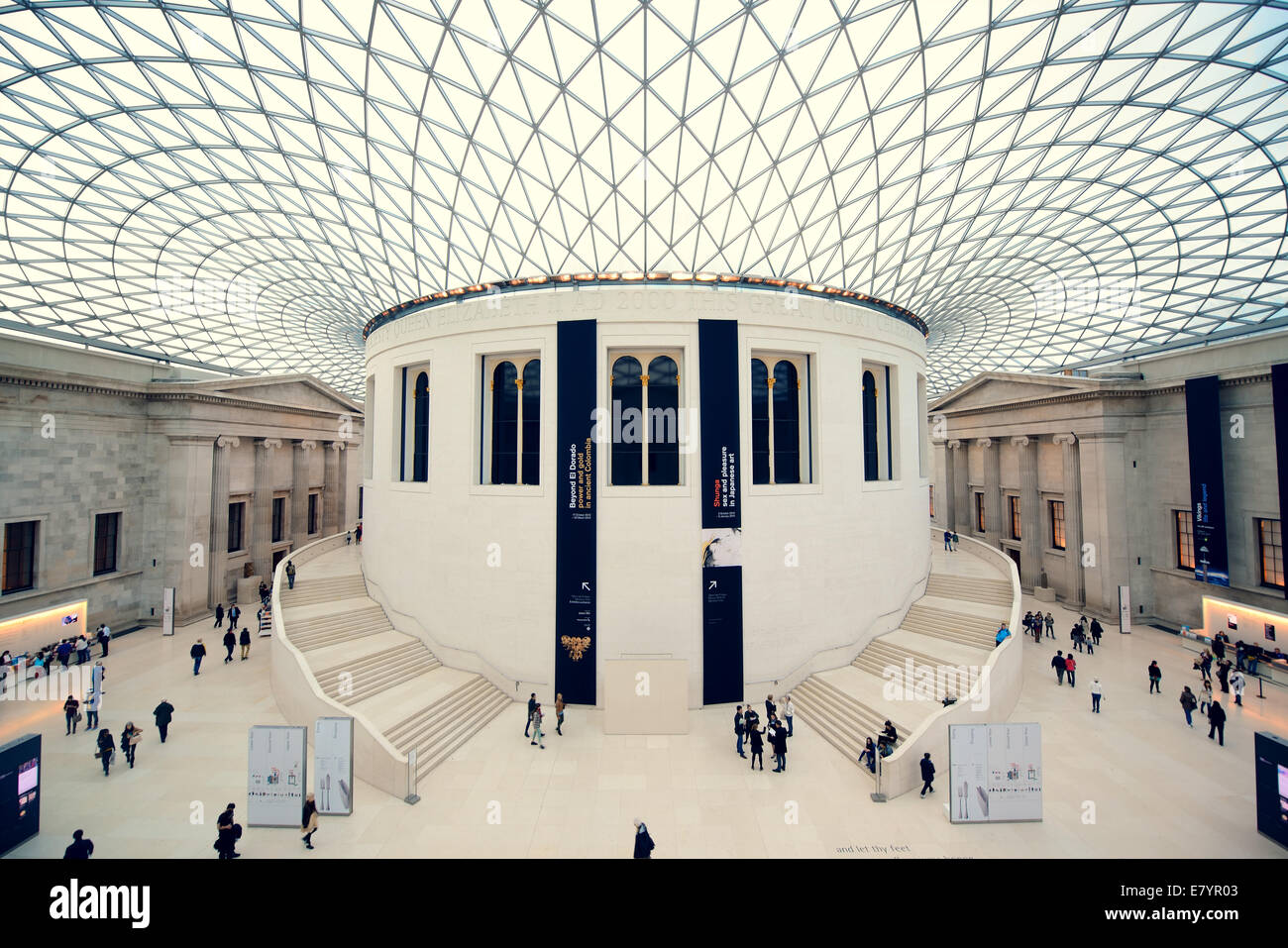 LONDON, UK - Oct 22: British Museum interior on October 22, 2013 in ...