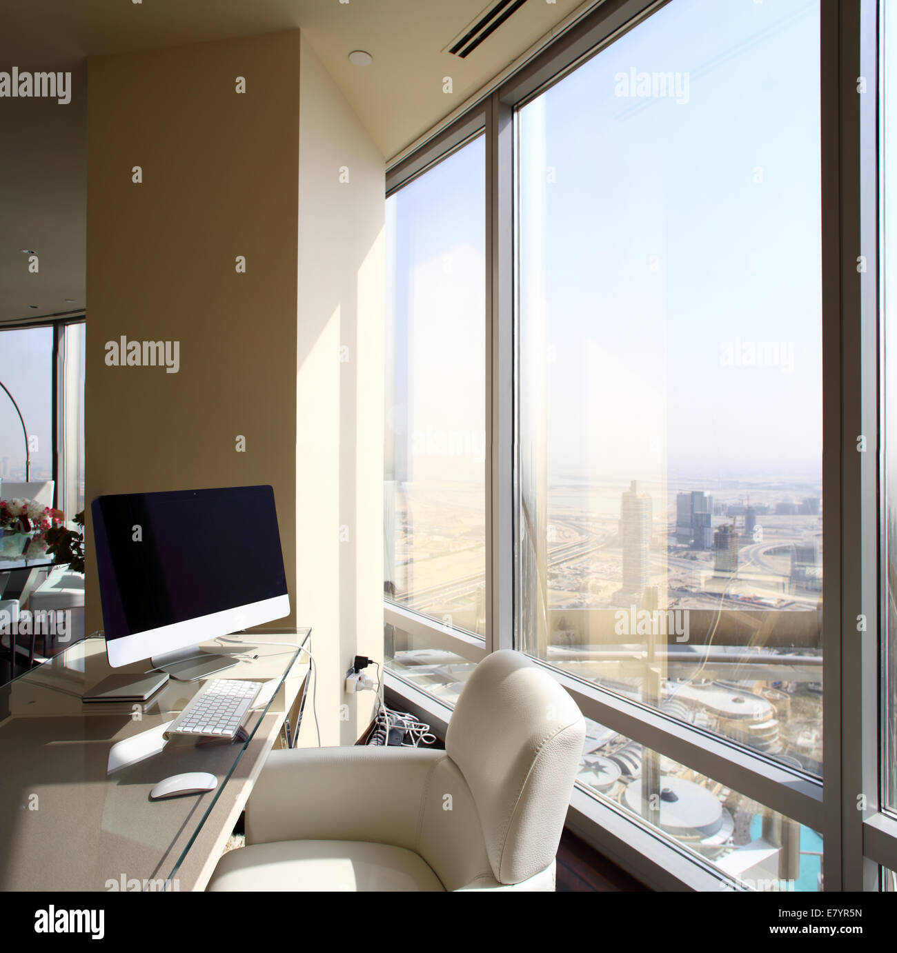 big and bright interior of modern living room Stock Photo - Alamy