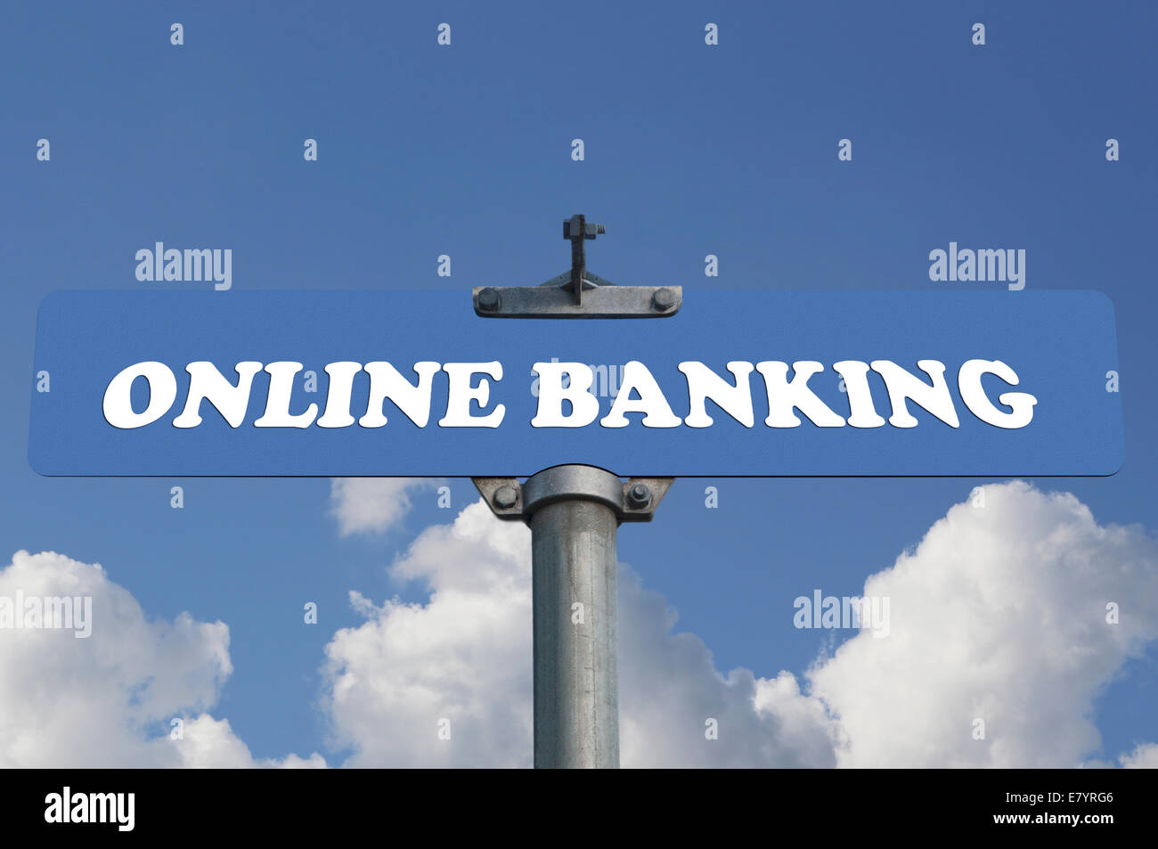 Online banking road sign Stock Photo - Alamy