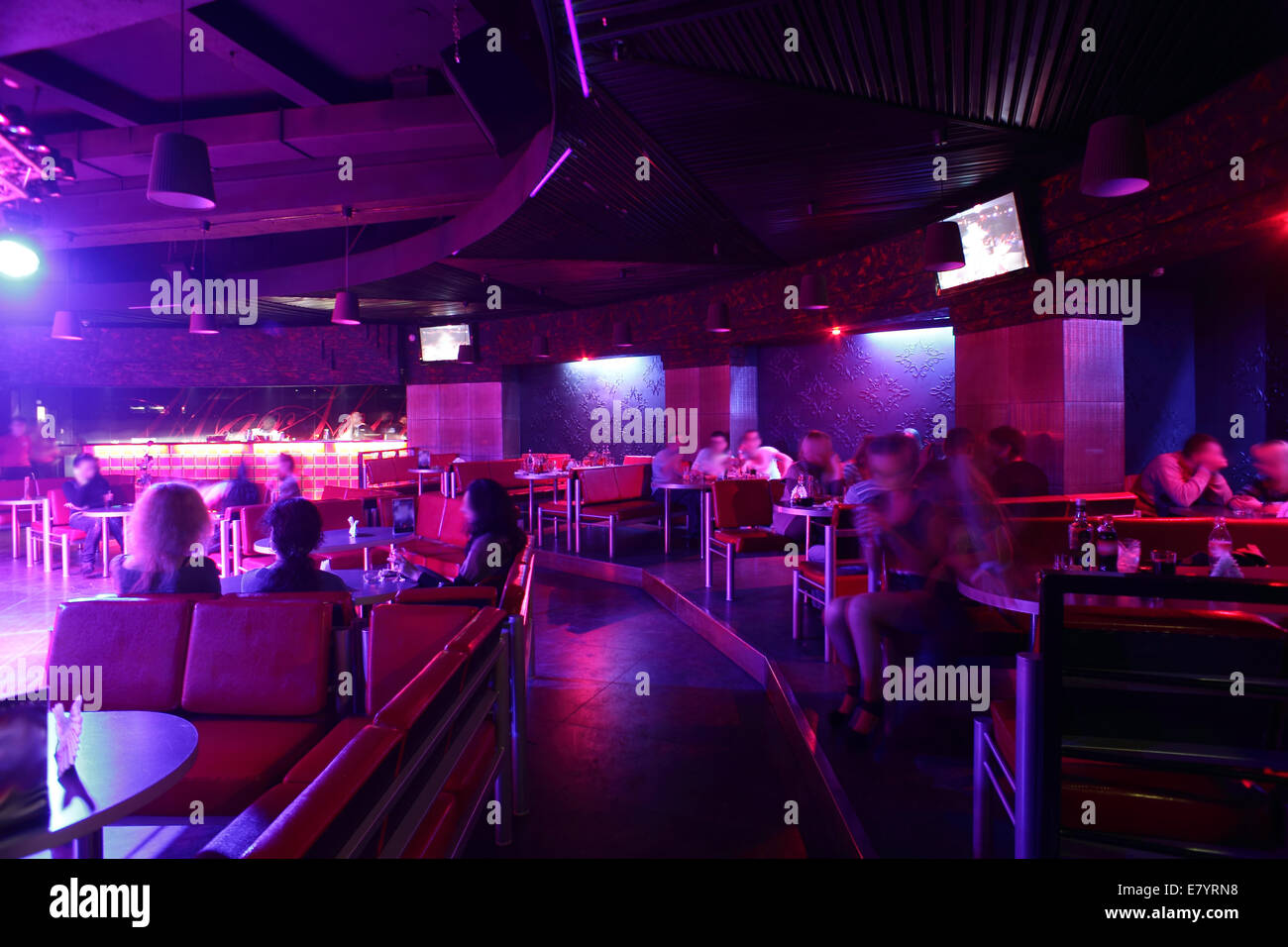 colorful interior of bright and beautiful night club Stock Photo - Alamy