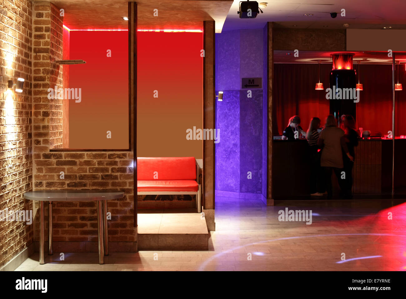 colorful interior of bright and beautiful night club Stock Photo - Alamy