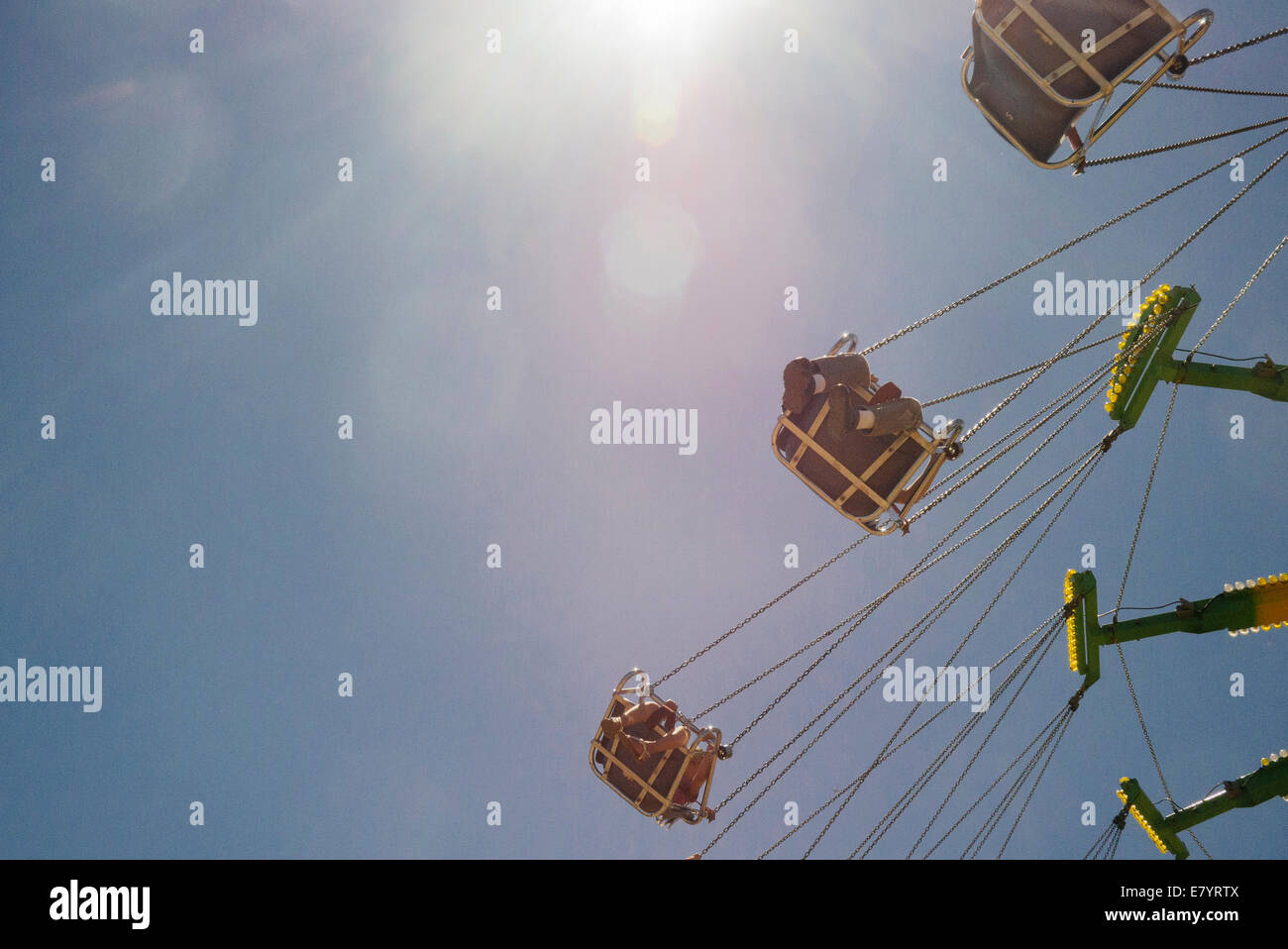 Low angle view of carousel Stock Photo - Alamy