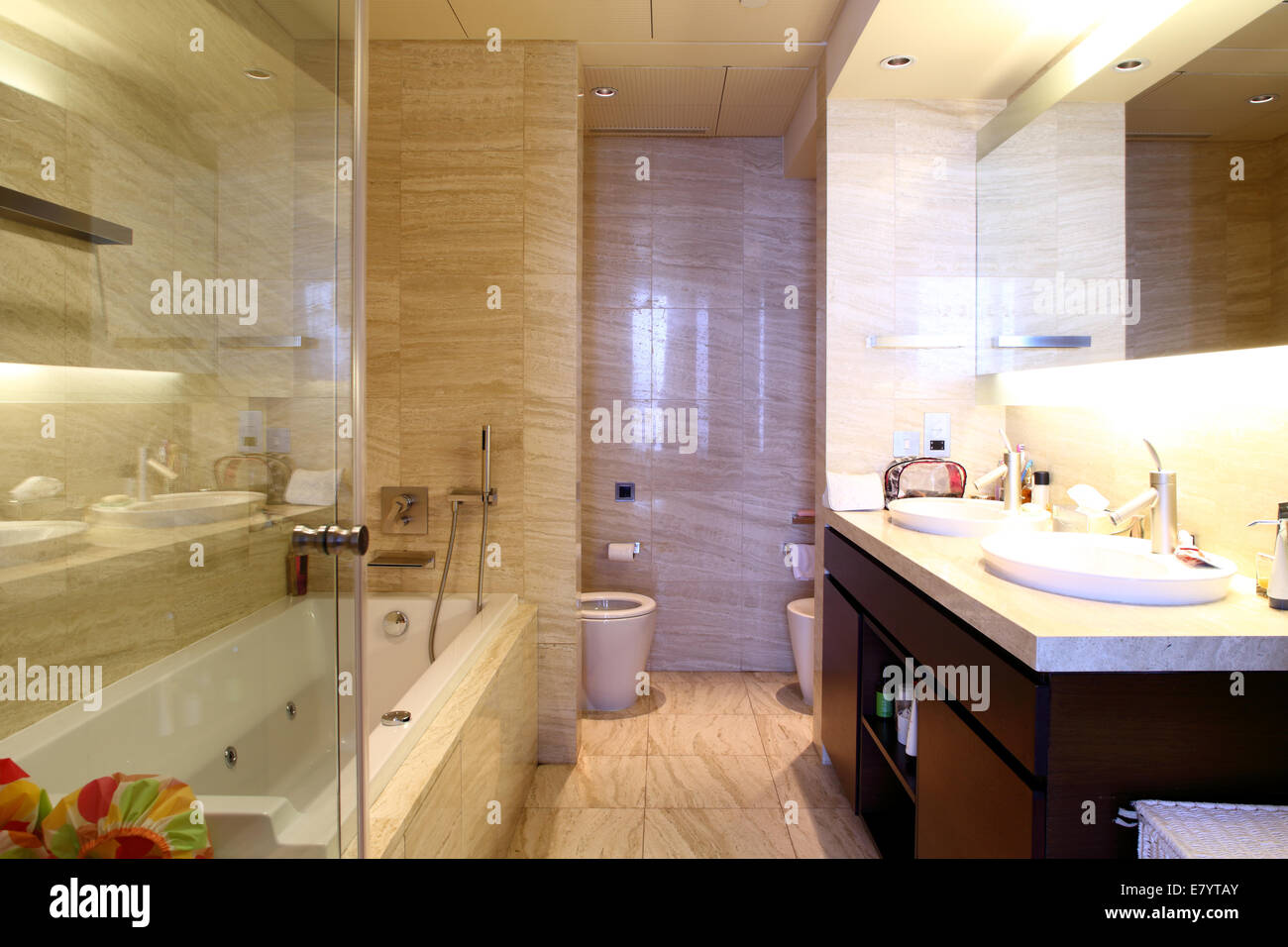beautiful interior of modern toilet in bright colors Stock Photo - Alamy