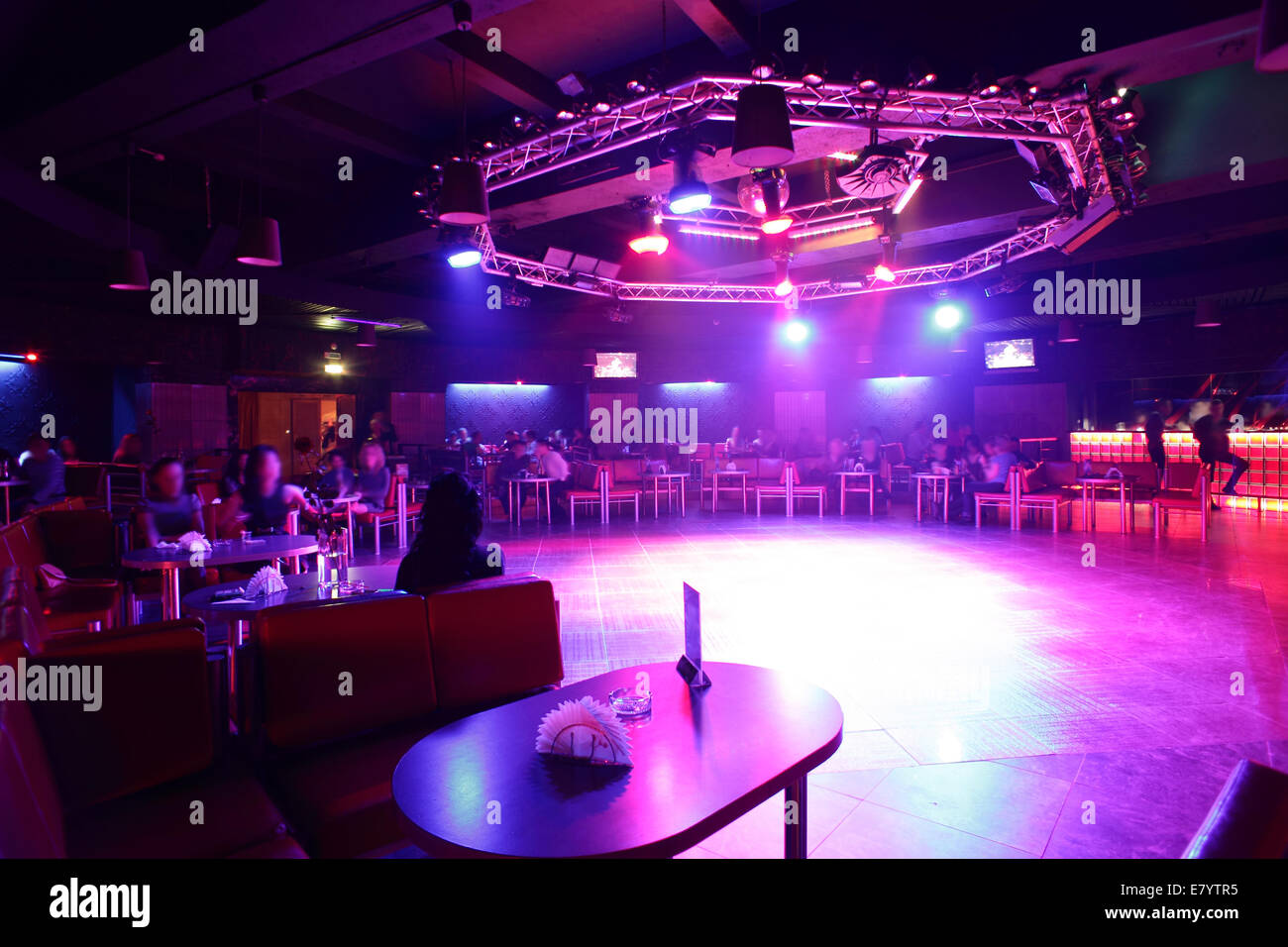 colorful interior of bright and beautiful night club Stock Photo - Alamy