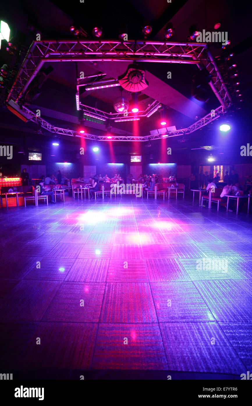 colorful interior of bright and beautiful night club Stock Photo - Alamy