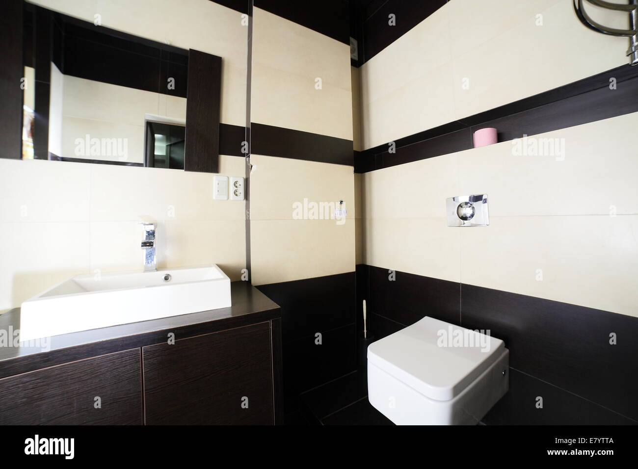 beautiful interior of modern toilet in bright colors Stock Photo - Alamy