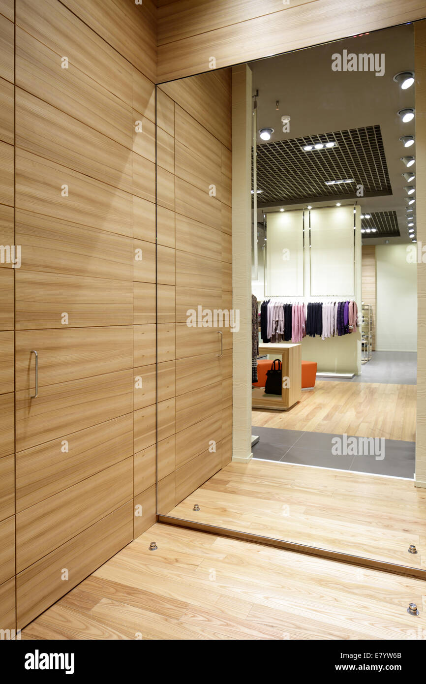 beautiful and clean interior of dressing room at the store Stock Photo ...