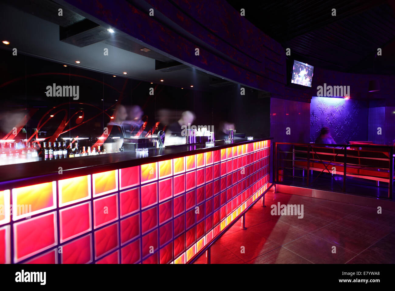 colorful interior of bright and beautiful night club Stock Photo - Alamy