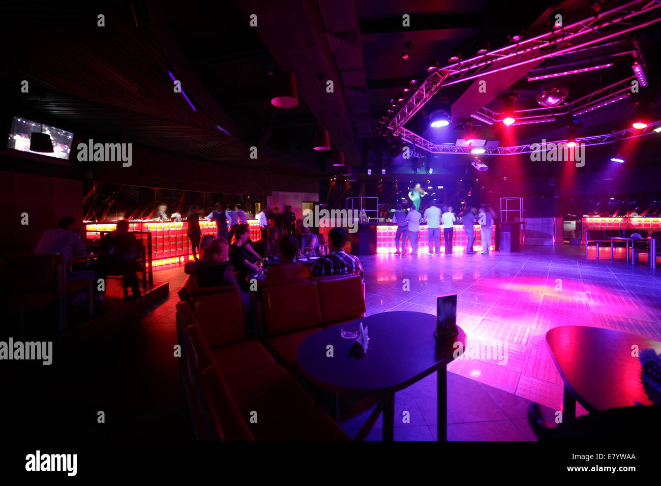 colorful interior of bright and beautiful night club Stock Photo - Alamy